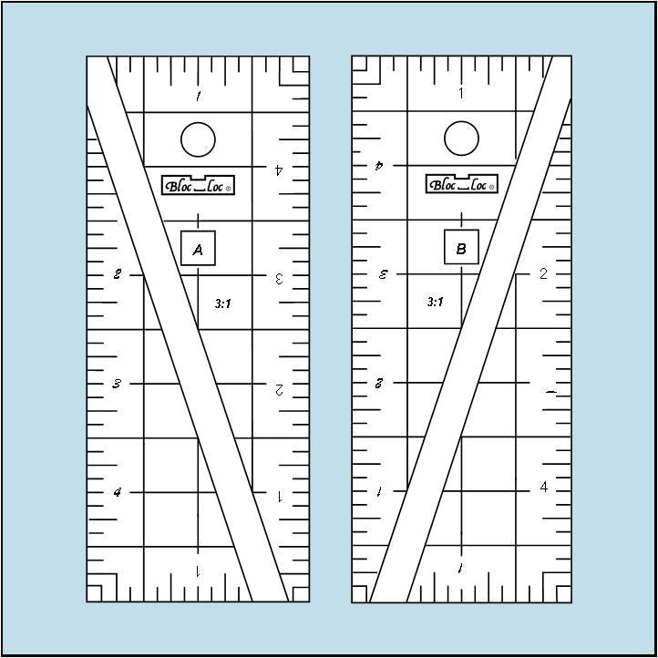 Bloc Loc Half-Rectangle Triangle 3:1 Ruler Set Small – 5 Little Monkeys